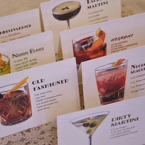 Cocktail Cards - Etsy