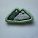 Embroidered Patch Mountain Range Nature Lovers - Grey Mountain Range ...