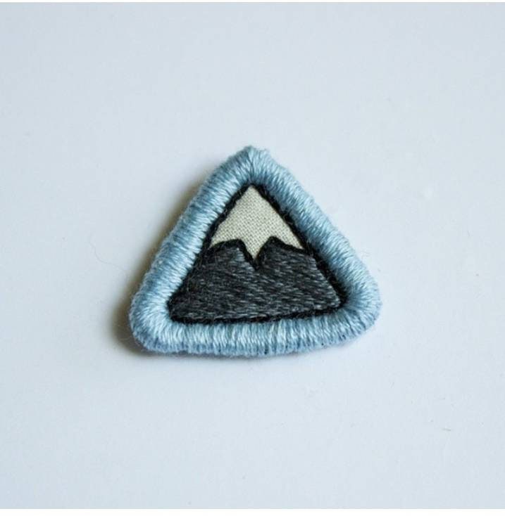 Blue Mountain Embroidered Patch - Mountain Embroidery Nature Skiing ...
