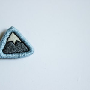 Embroidered Mountain Patch -small Blue Mountain - Etsy