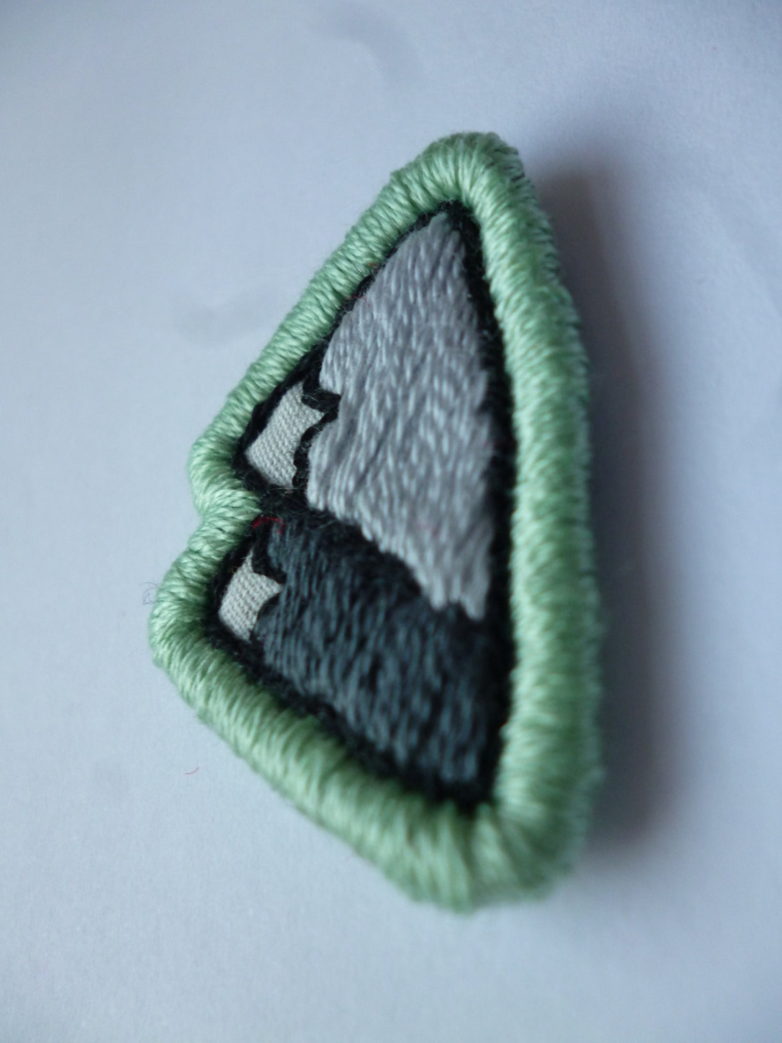 Embroidered Patch Mountain Range Nature Lovers - Grey Mountain Range ...