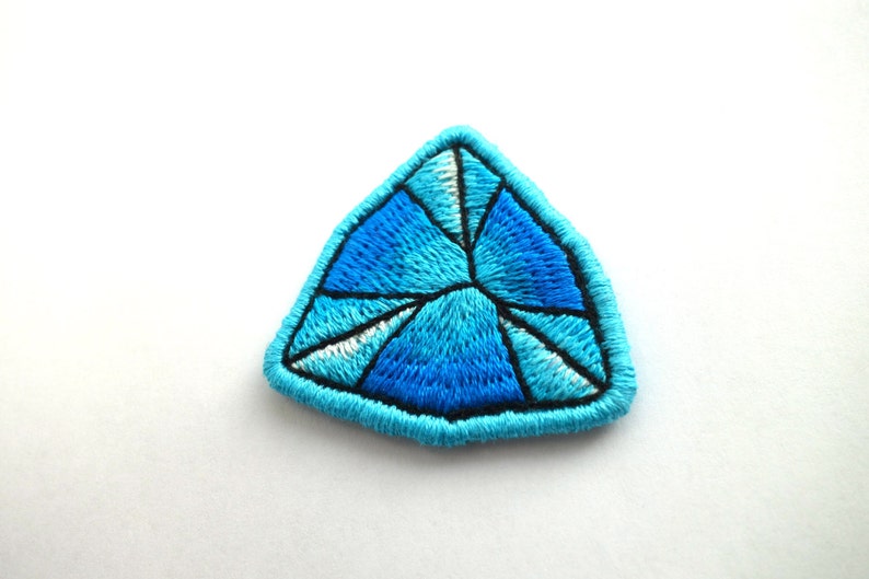 Blue Topaz Embroidered Patch - Etsy