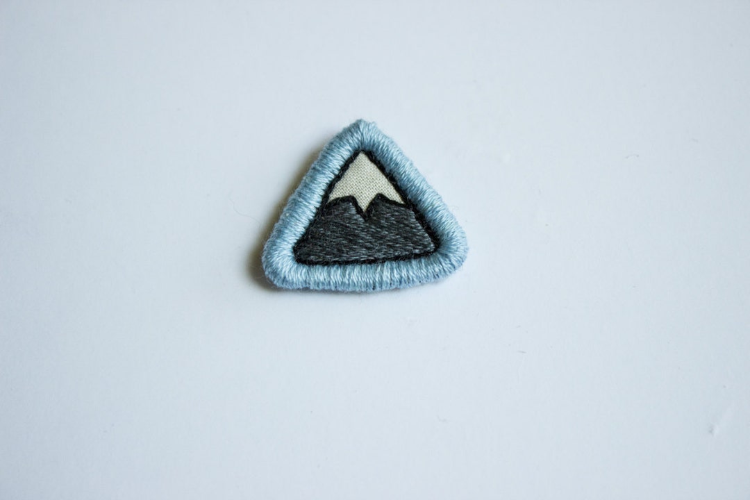 Embroidered Mountain Patch -small Blue Mountain - Etsy