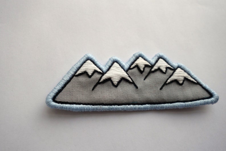 Bestickte Berg Patch große Gebirge Stickerei Skifahren | Etsy