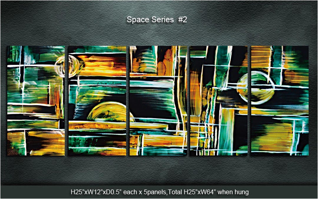 D26 Original Metal Wall Art Modern Painting Sculpture Indoor Outdoor ...