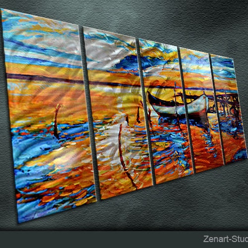 C07 Original Shining Metal Wall Art Modern Abstract Painting - Etsy
