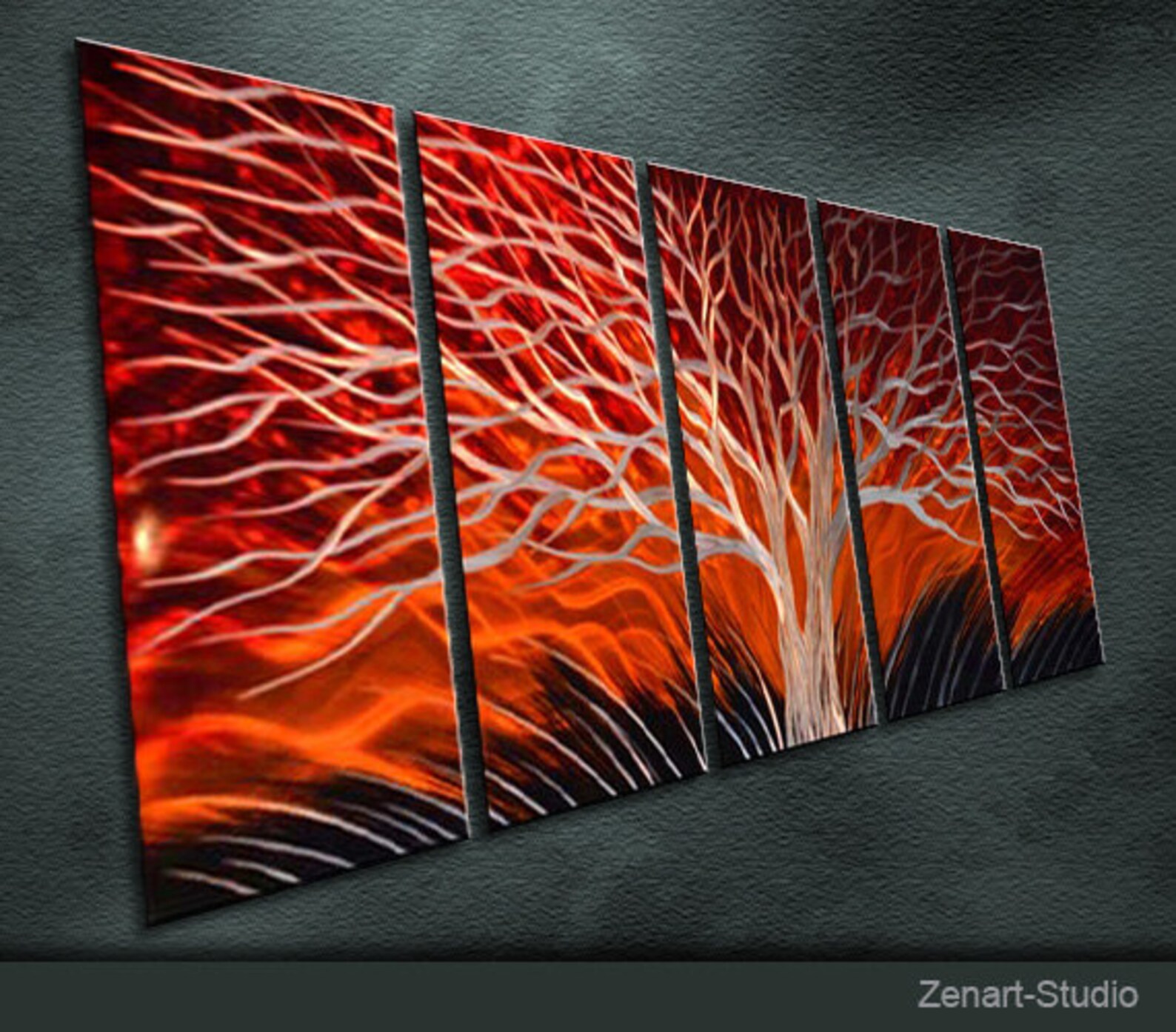 A11 Large Original Metal Wall Art Modern Abstract Painting - Etsy