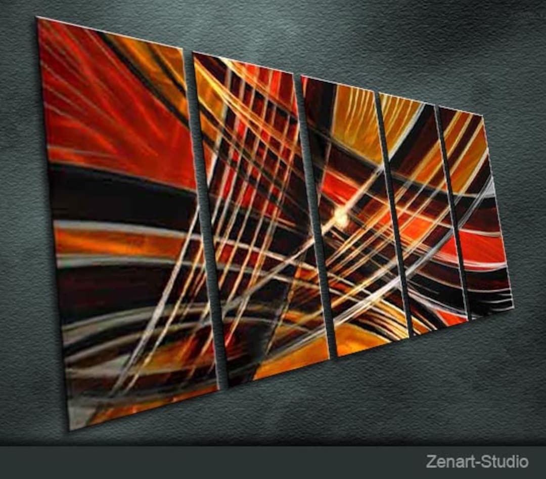 D04 Large Original Metal Art Modern Abstract Painting - Etsy