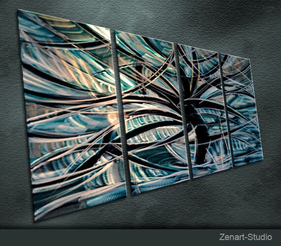 B11 Original Bright Metal Wall Art Modern Abstract Painting - Etsy