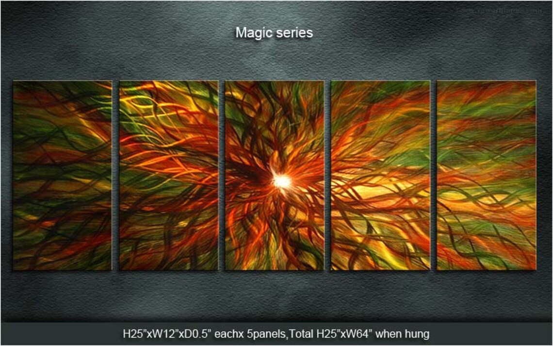 C07 Original Shining Metal Wall Art Modern Abstract Painting - Etsy