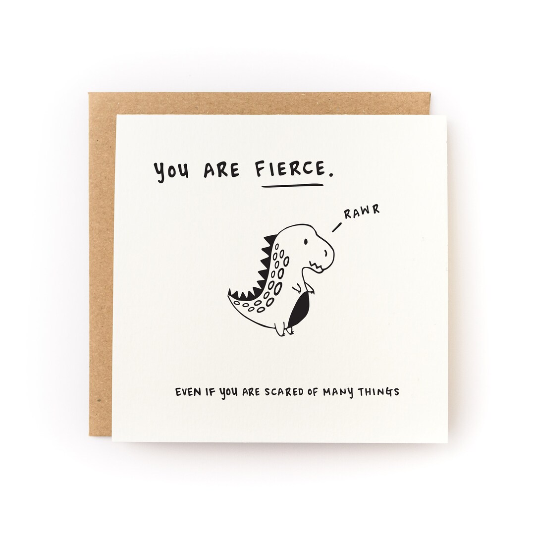 You Are Fierce Letterpress Encouragement Card - Etsy