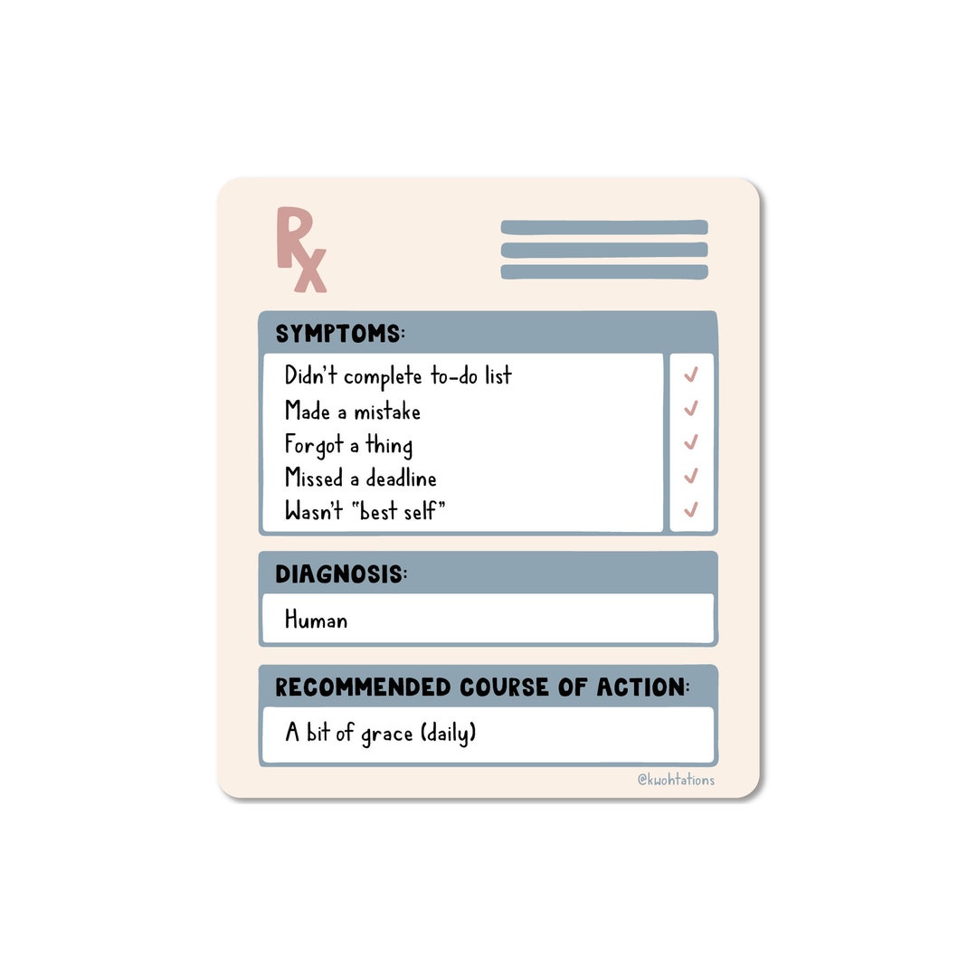 Diagnosis: You Are Human Sticker - Etsy