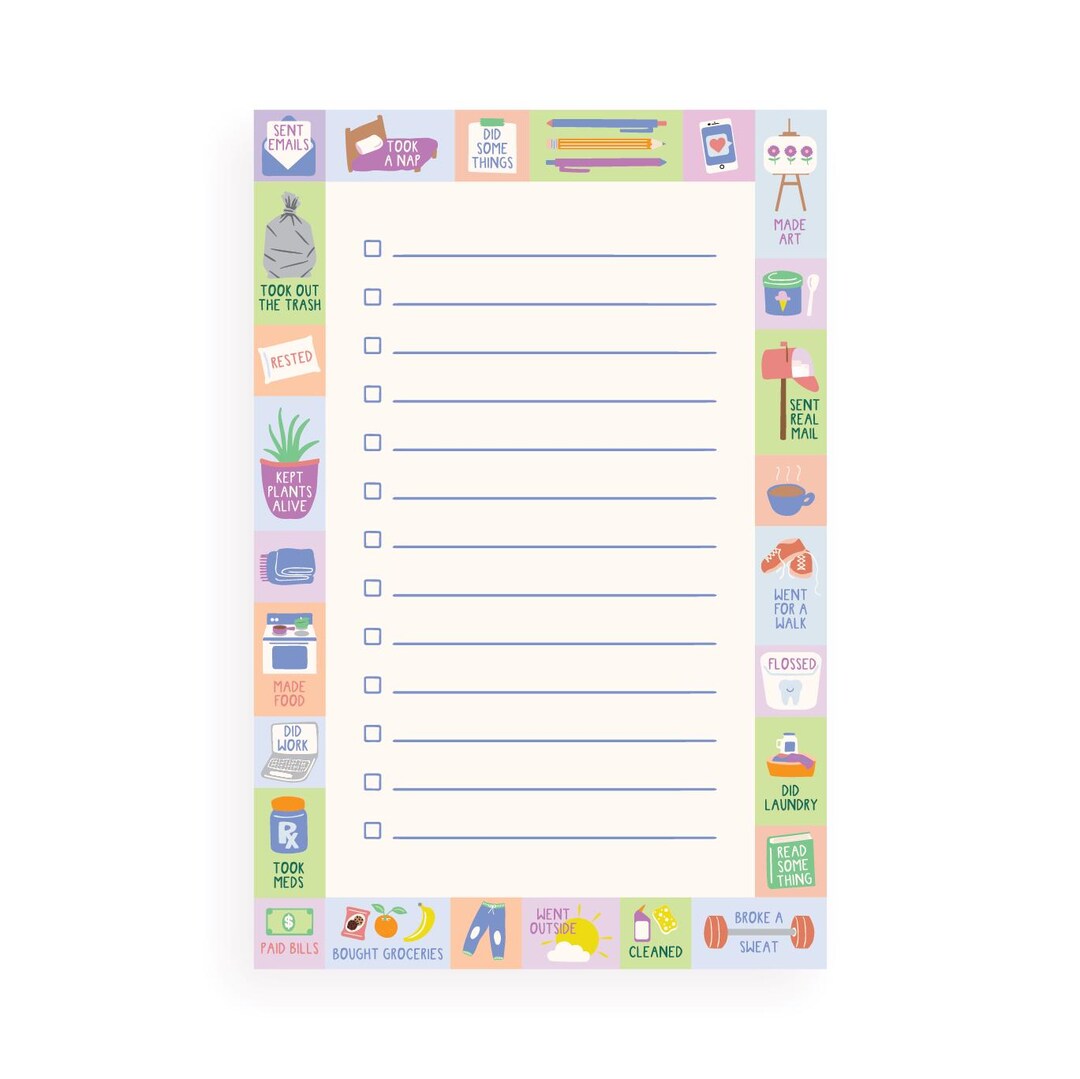 Everyday Wins Checklist Notepad - Etsy