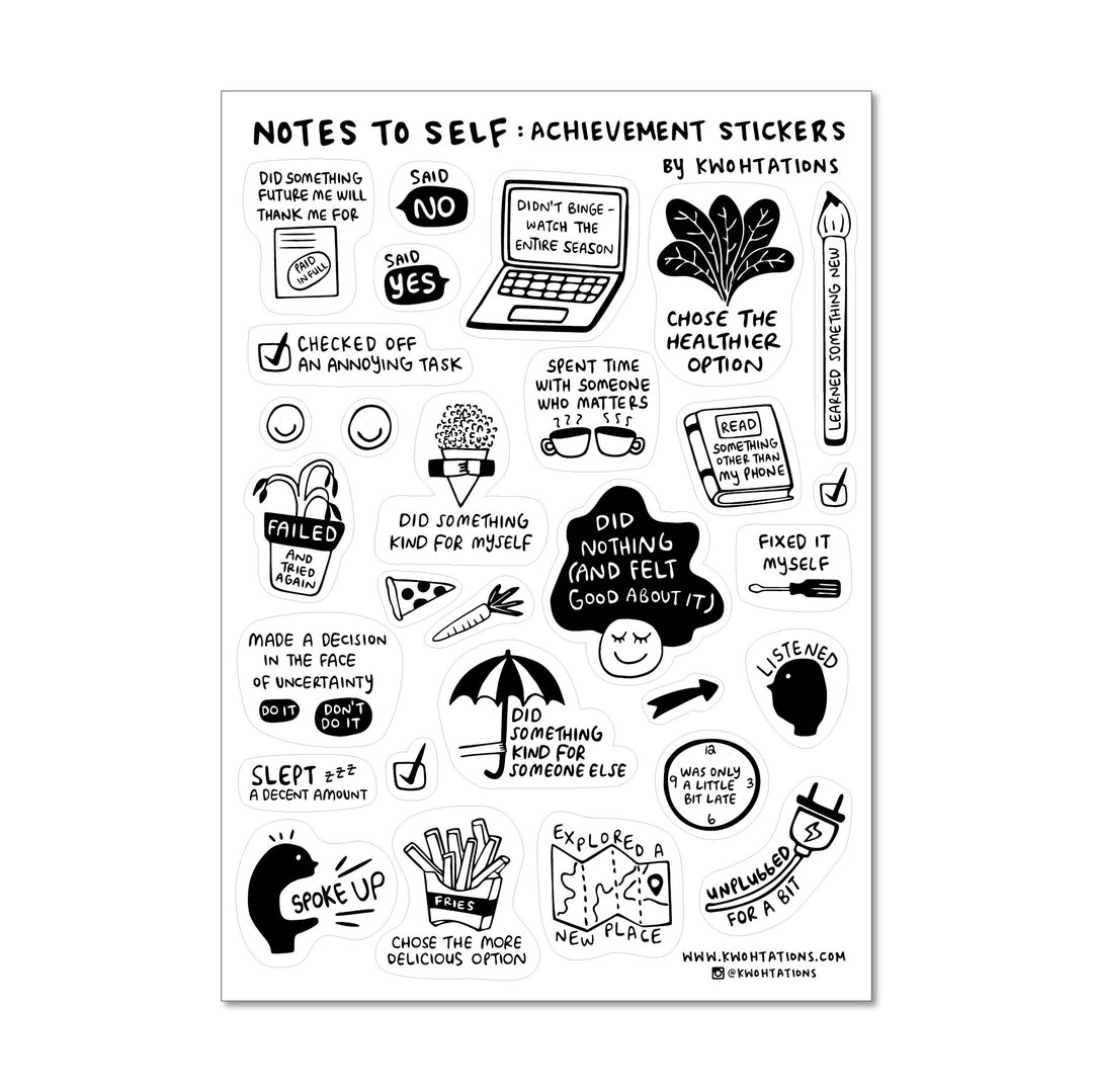 Achievement Sticker Sheet - Etsy
