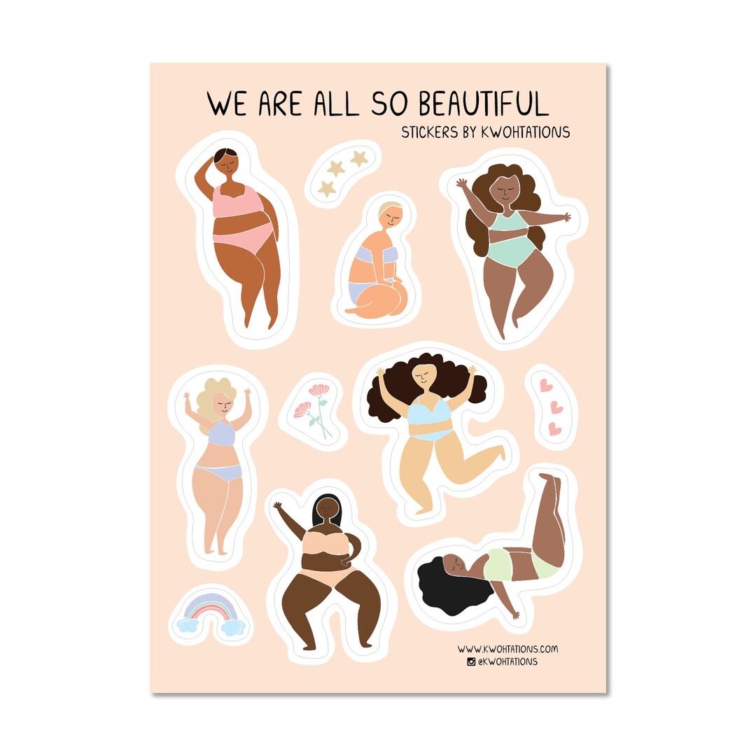 We Are All so Beautiful Sticker Sheet - Etsy