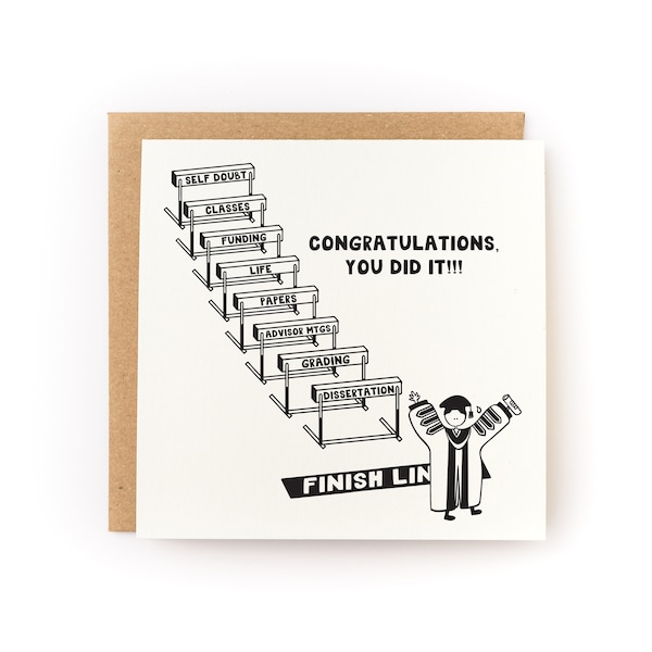 Phd Graduation Card - Etsy