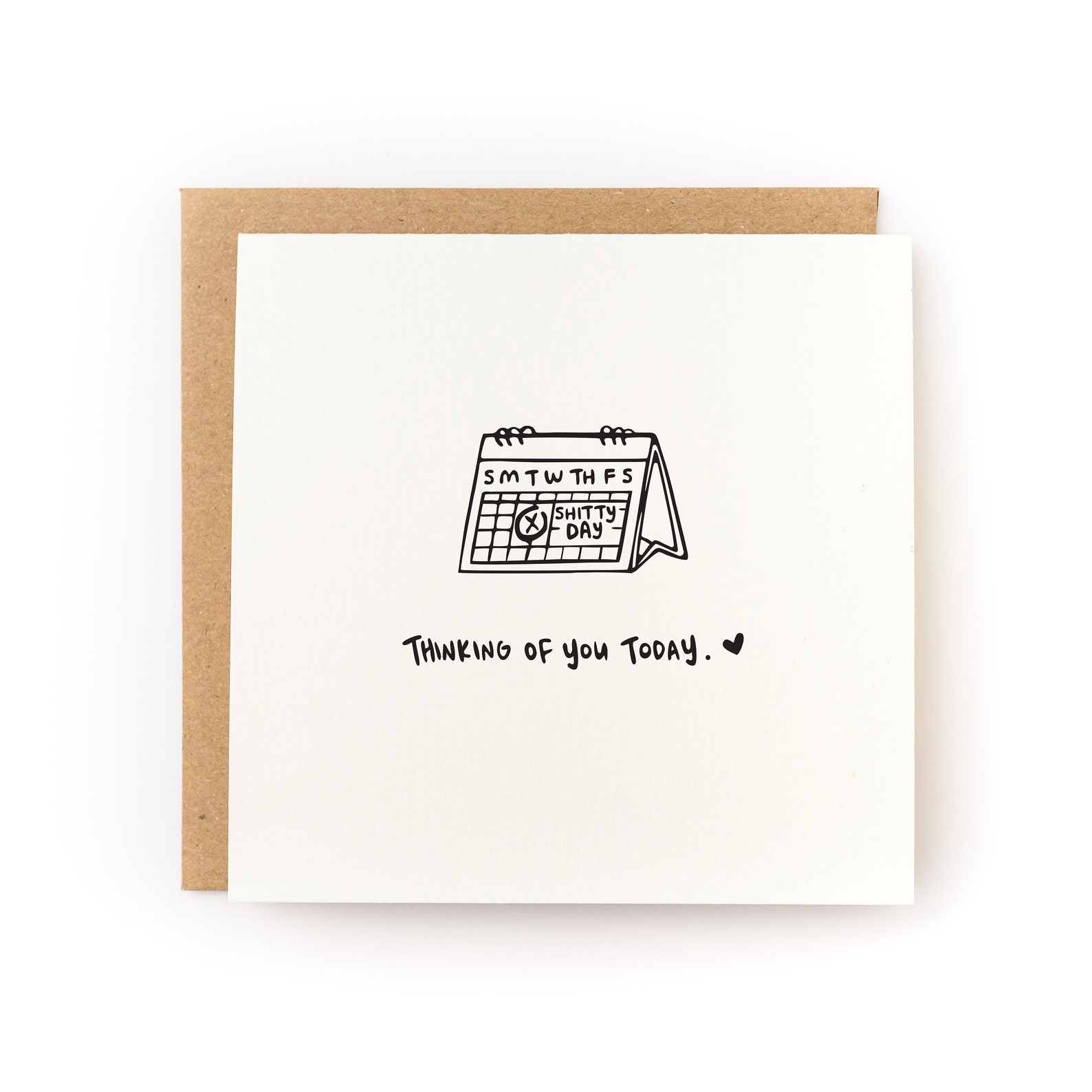 Thinking of You Today Letterpress Card - Etsy