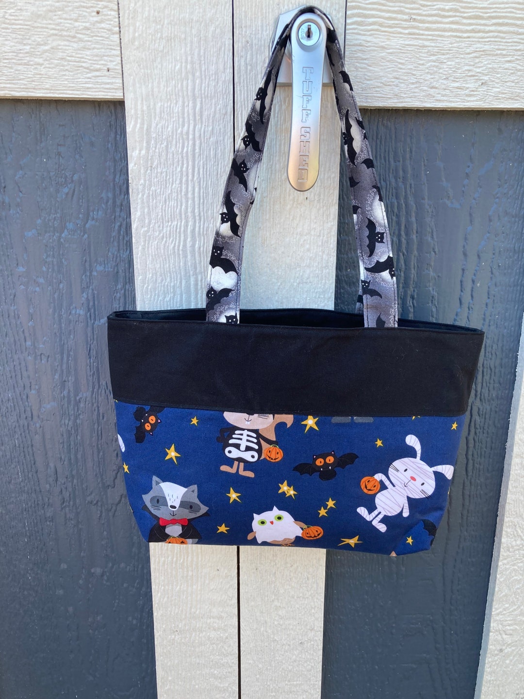 Halloween Trick or Treat Bag | Animal Print, Kona Cotton - Etsy