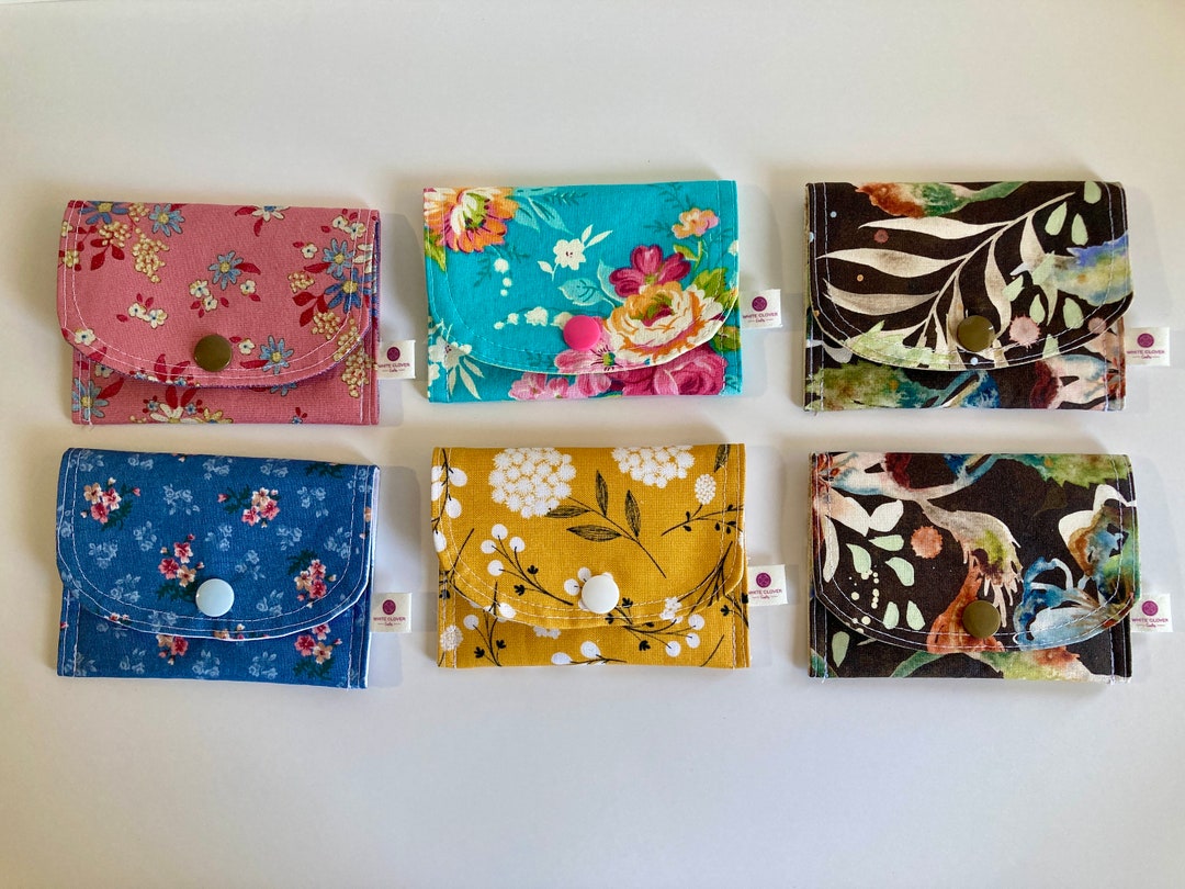 Fabric Card Wallet - Handmade Gift Card, Business Card, Credit Card ...