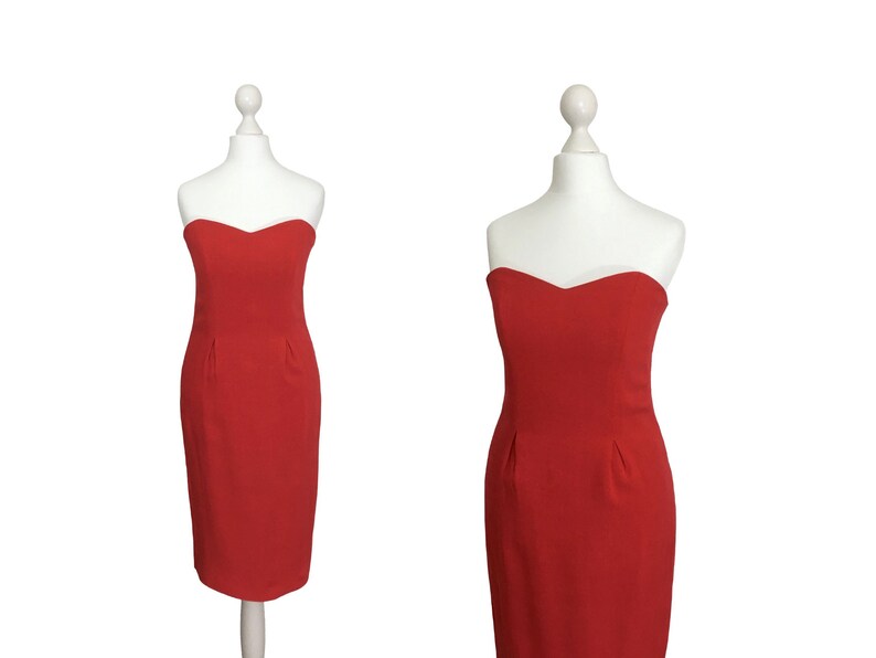 Vintage Bruce Oldfield DESIGNER DRESS 90's Strapless - Etsy