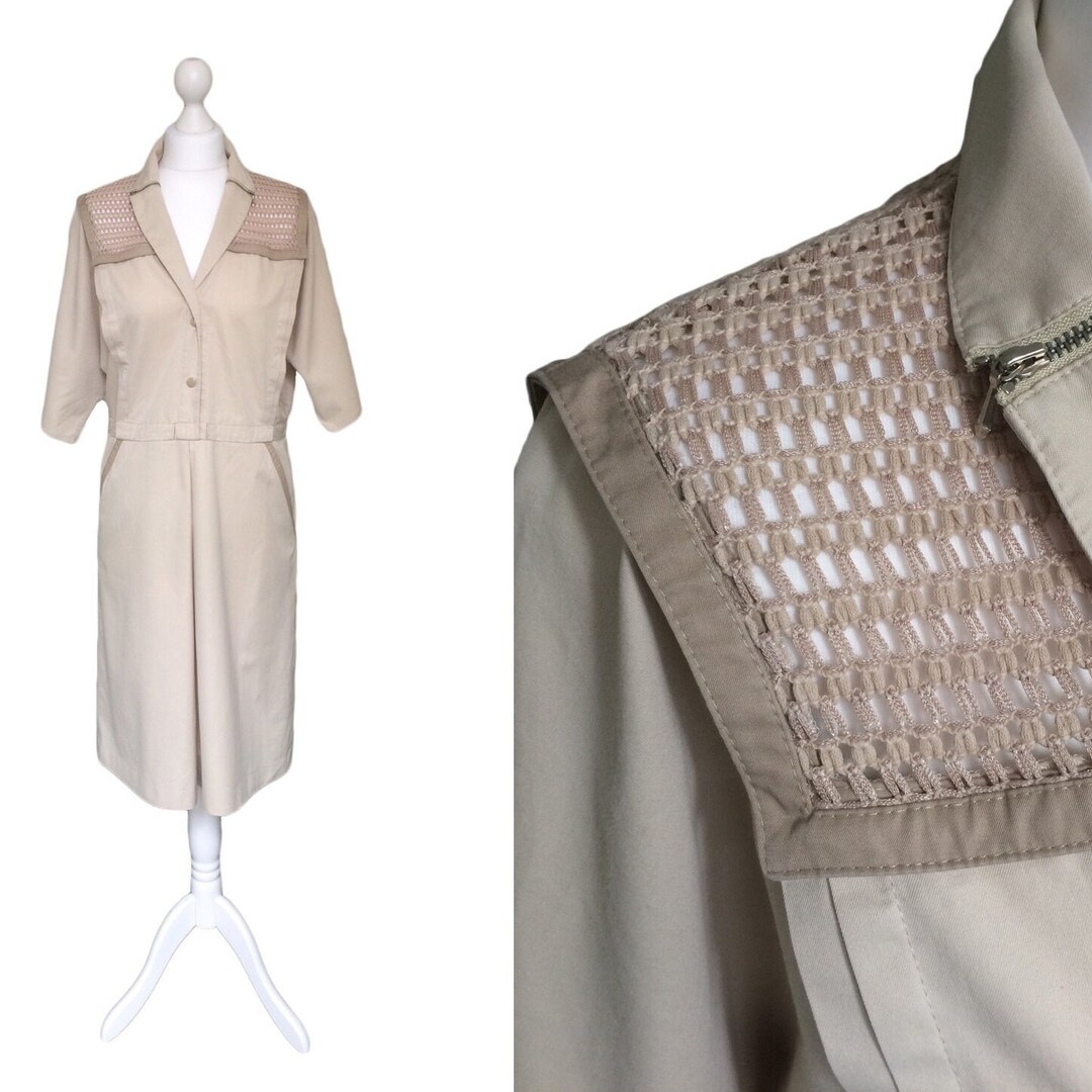 Retro 1980s Utility Dress by Werner Graumann German Designer Dress With ...