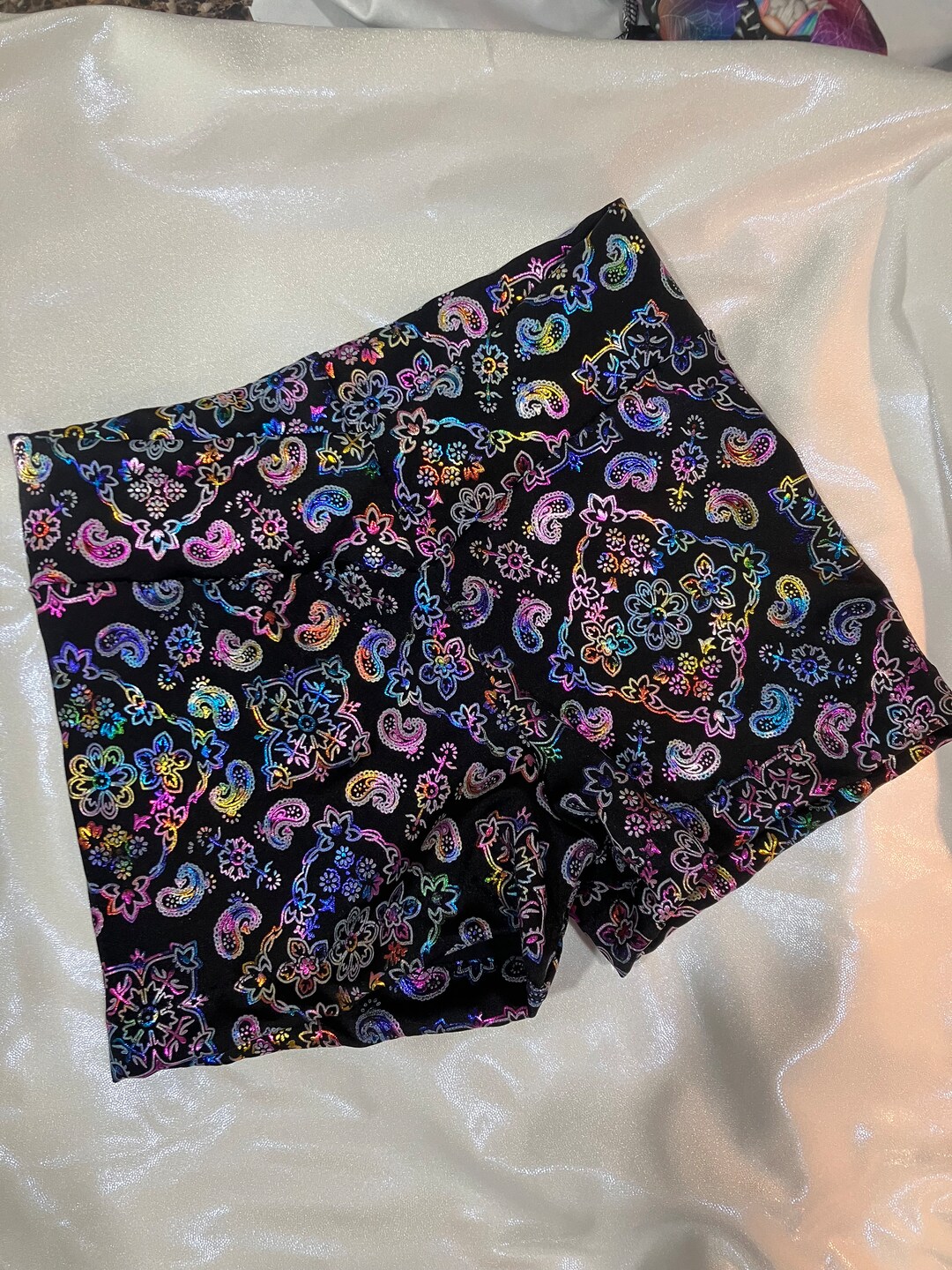 Multi Color Paisley Cheer Shorts - Etsy