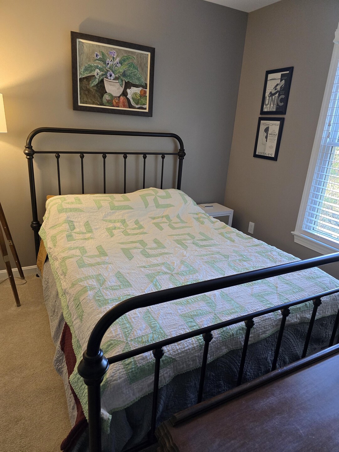 Antique Green and White Dutchman's Puzzle or Pinwheel Quilt - Etsy