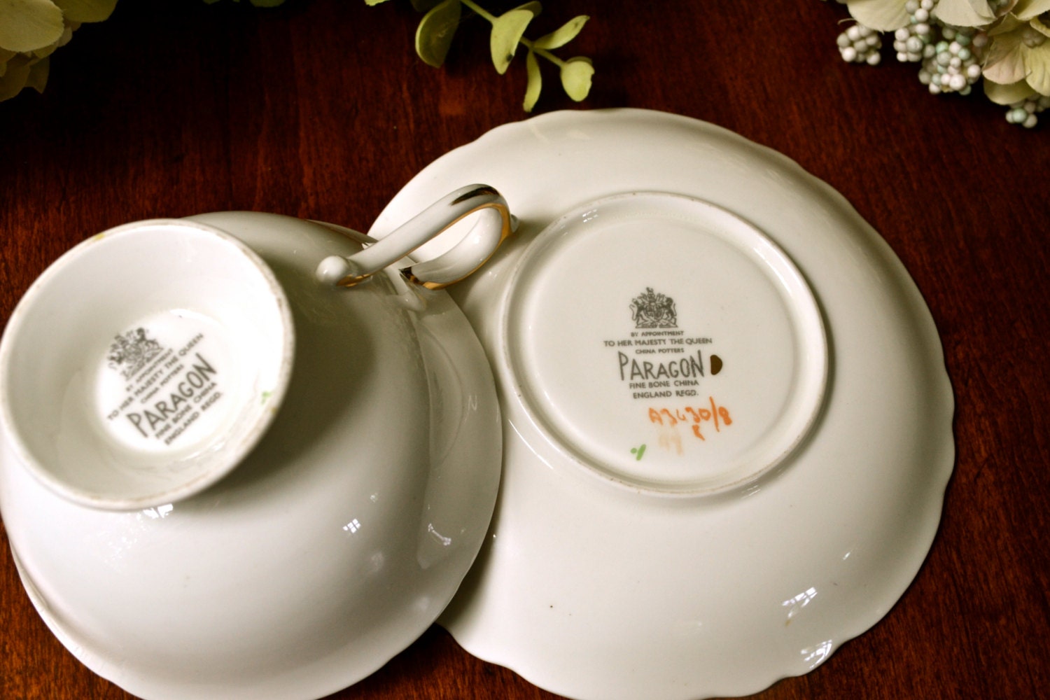 Paragon Tea Cup and Saucer ~ Paragon Bone China ~ Paragon China Tea Cup ...