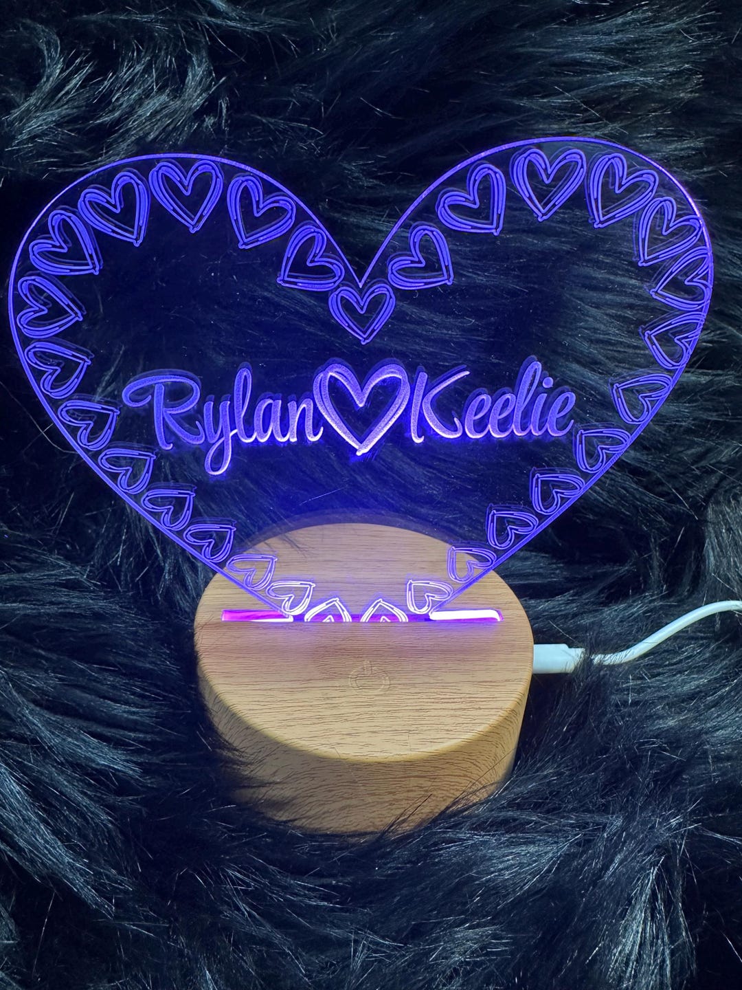 Heart LED Custom Light - Etsy
