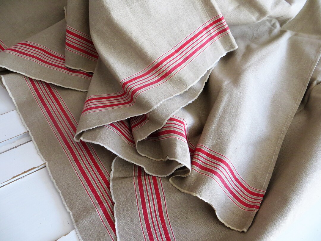 Manglecloth Mangle Cloth Roll Cloth Linen German Vintage Red White ...