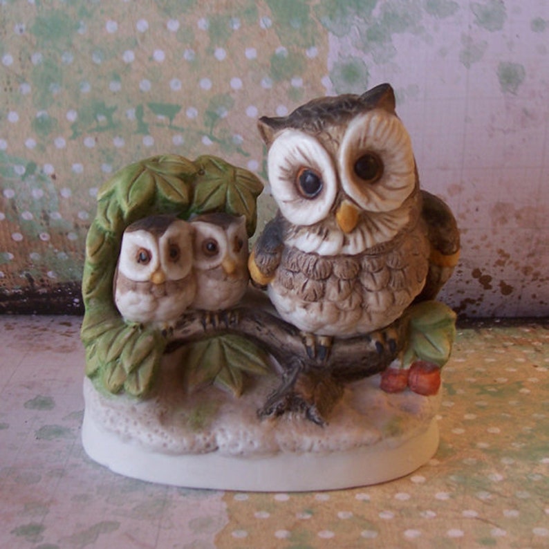 Pair of Vintage Homco Owl Figurines | Etsy Pair of Vintage Homco Owl Figurines | Etsy