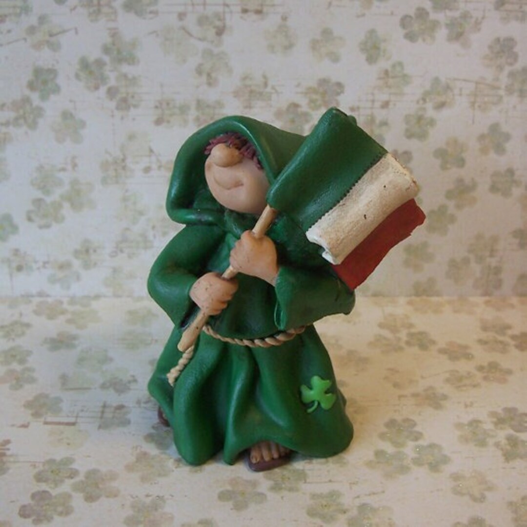 Adorable Vintage Friar Folk "god Bless the Irish" Figurine by Maureen ...