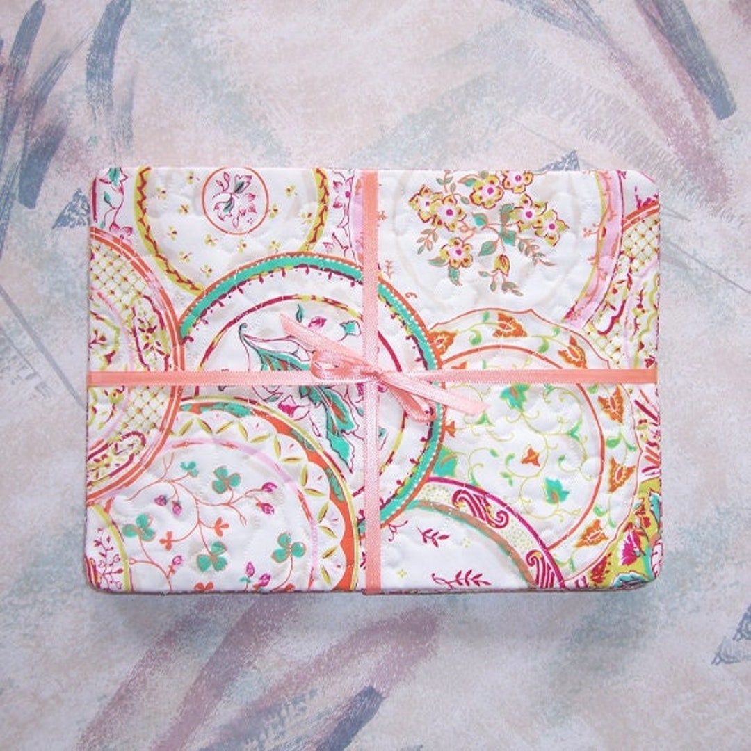 Large Fun Vintage-style Plate Designs Novelty Fabric Snack Mat Mug Rug ...