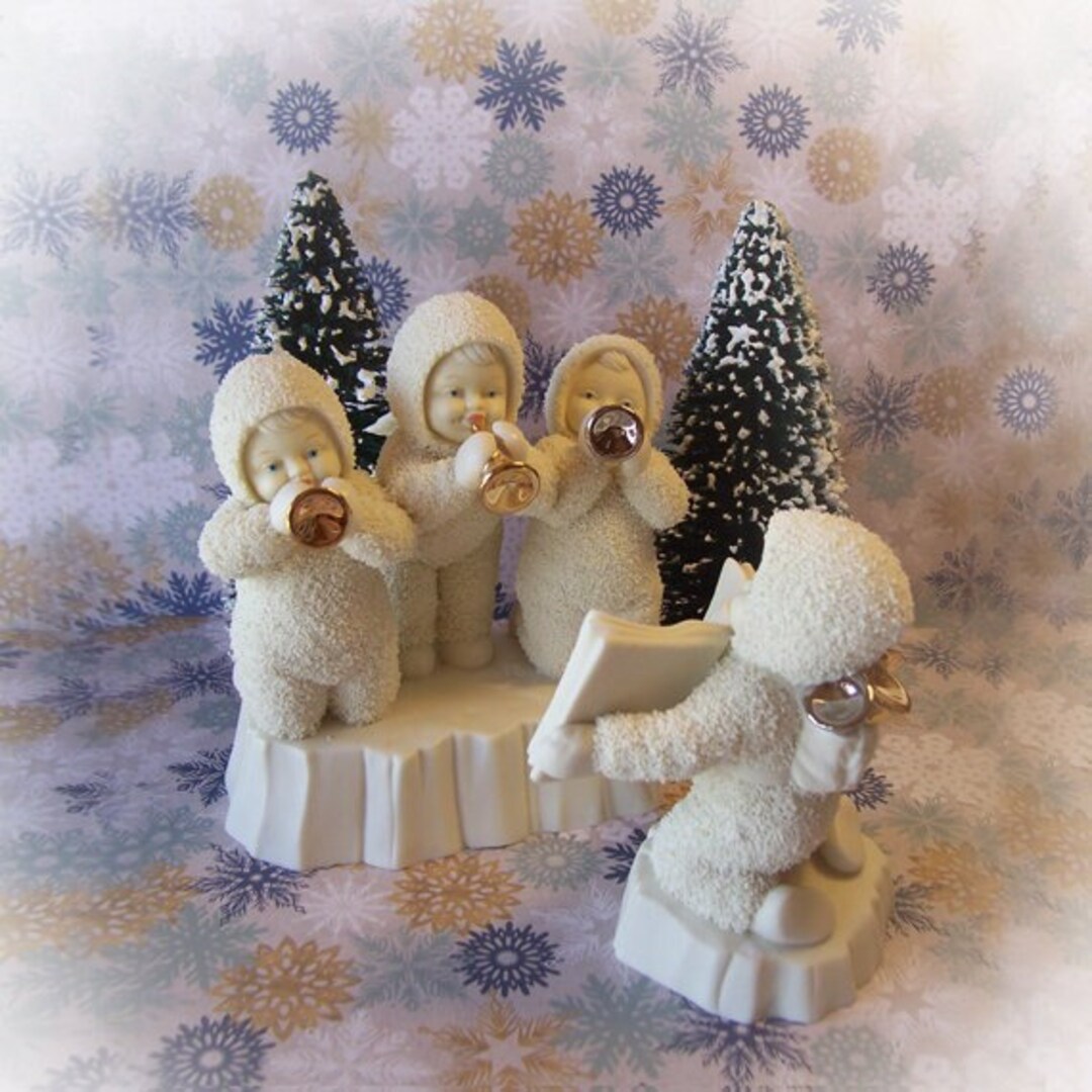 Vintage 1998 Department 56. Snowbabies three Tiny Trumpeters Figurine ...