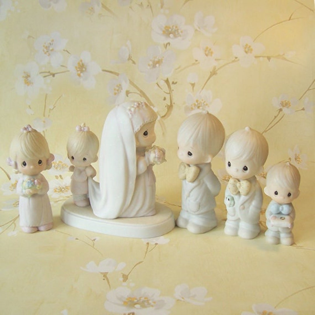 Rare Find!! Complete Precious Moment Wedding Party Five Precious ...