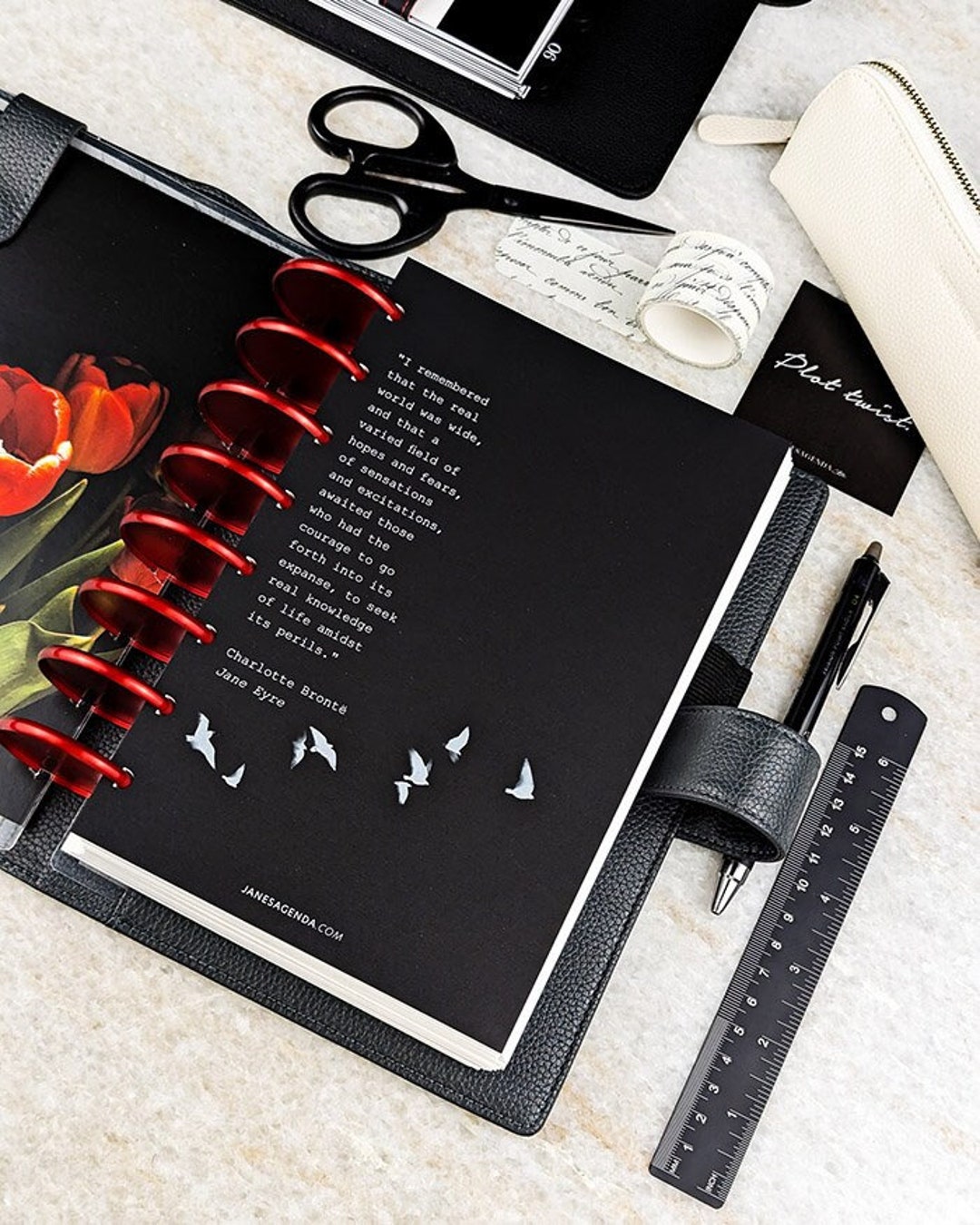 White Ink Black Planner Dashboard Discbound Notebooks and Ring Planners ...