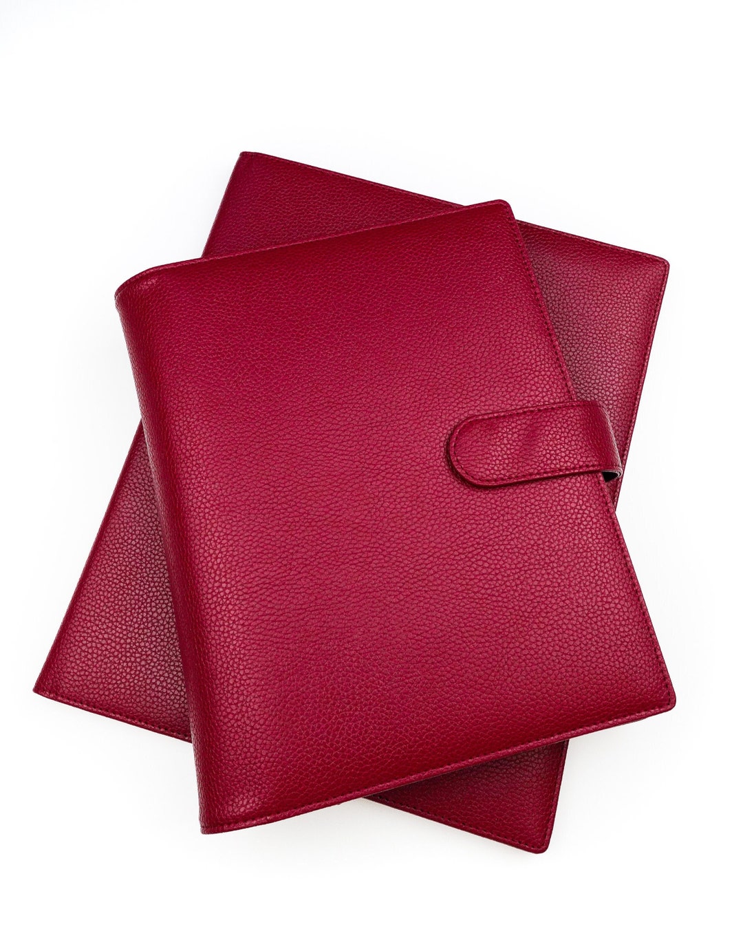 Discbound Wrap Planner Cover Vegan Leather Folio Planner Cover Wine Red ...