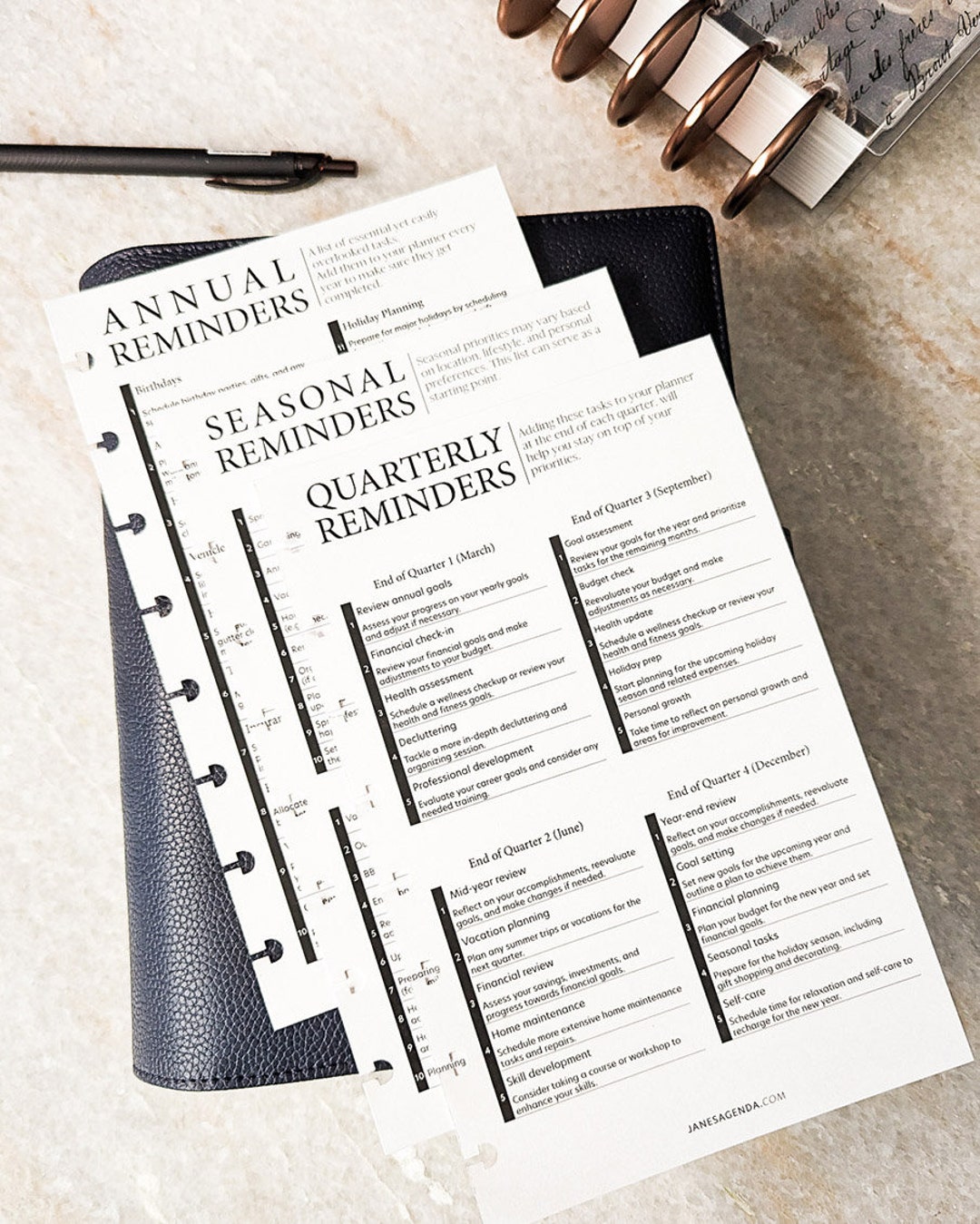 Planner Dashboard Set for Discbound Notebooks & Disc Planners Yearly ...