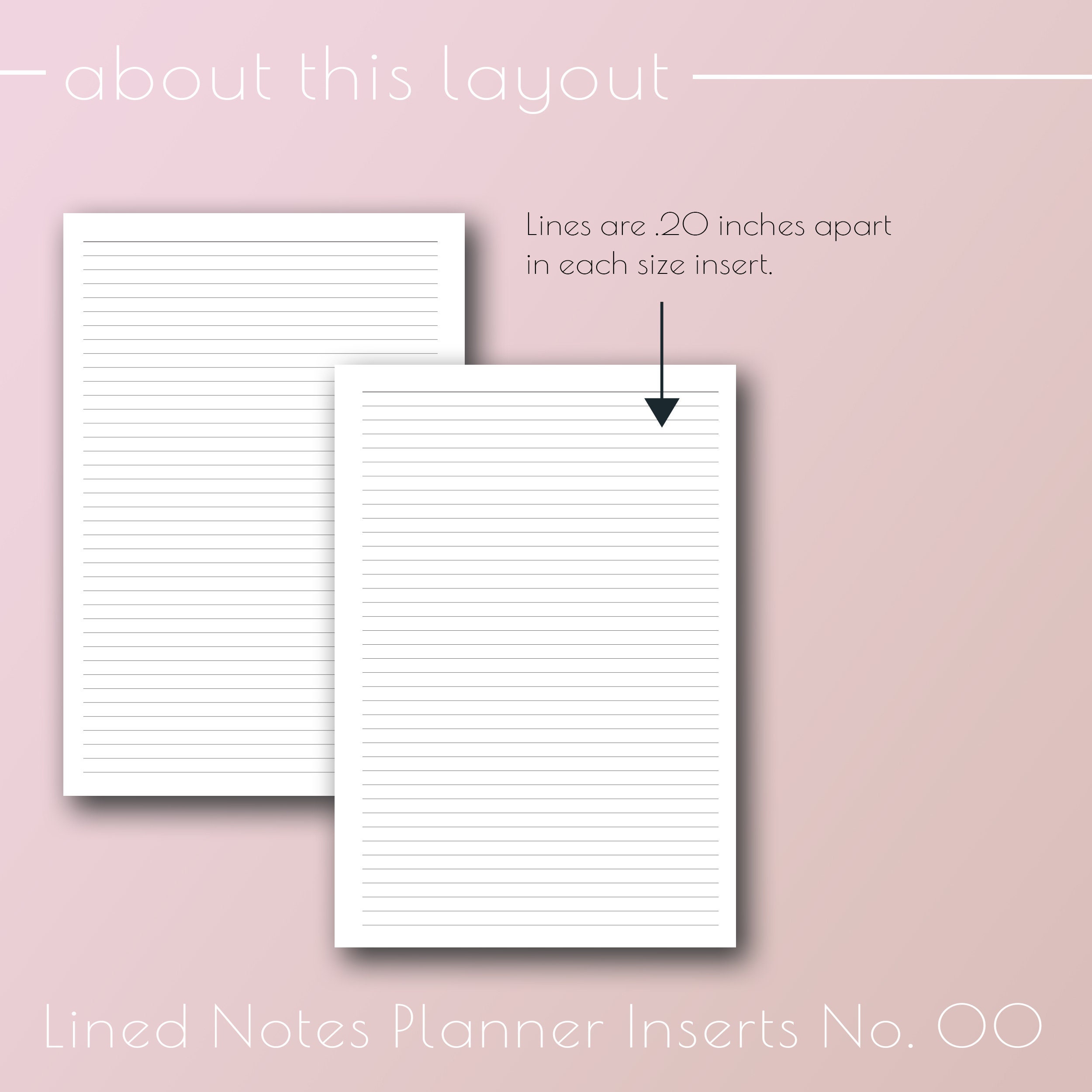 PRINTED Lined Notes Planner Inserts for Discbound Planner - Etsy