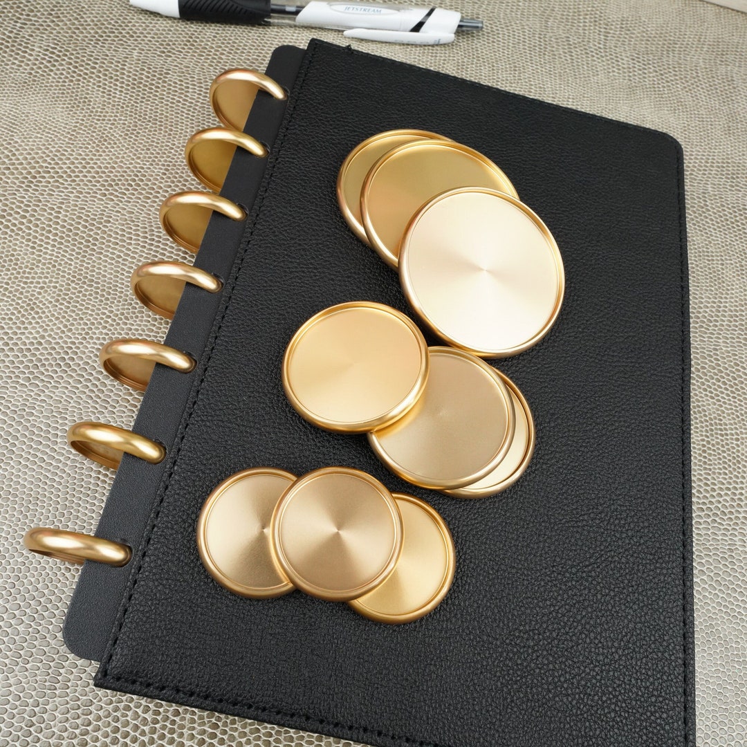 Gold Metal Planner Discs up to 2 Inch for Discbound Set of - Etsy