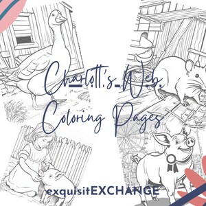 Printable Coloring Pages for Charlotte's Web; Educational Materials for ...