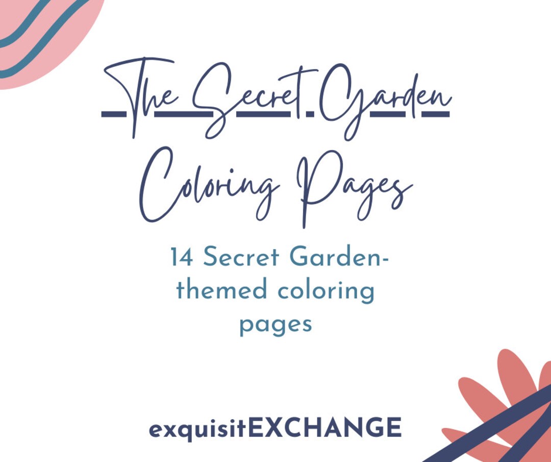 Printable Coloring Pages for the Secret Garden; Educational Materials ...