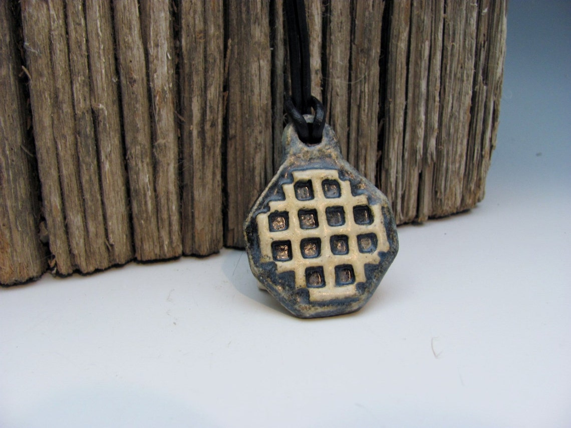 Kairos Jerusalem Cross Pendant Stoneware Stoney Gray Christian Catholic ...