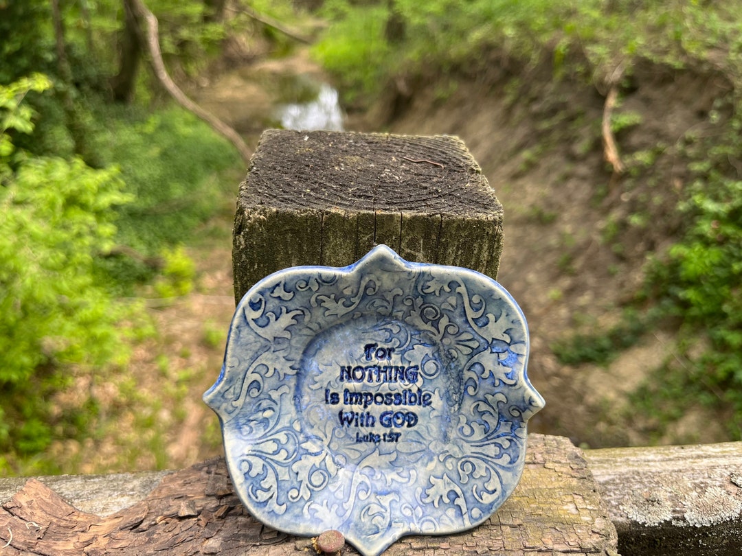 Christian Scripture Dish for Nothing is Impossible With God Prayer Dish ...
