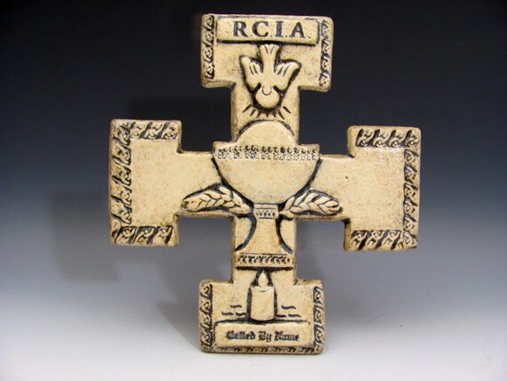 RCIA Sacramental Cross Baptism Eucharist Confirmation Chalice | Etsy