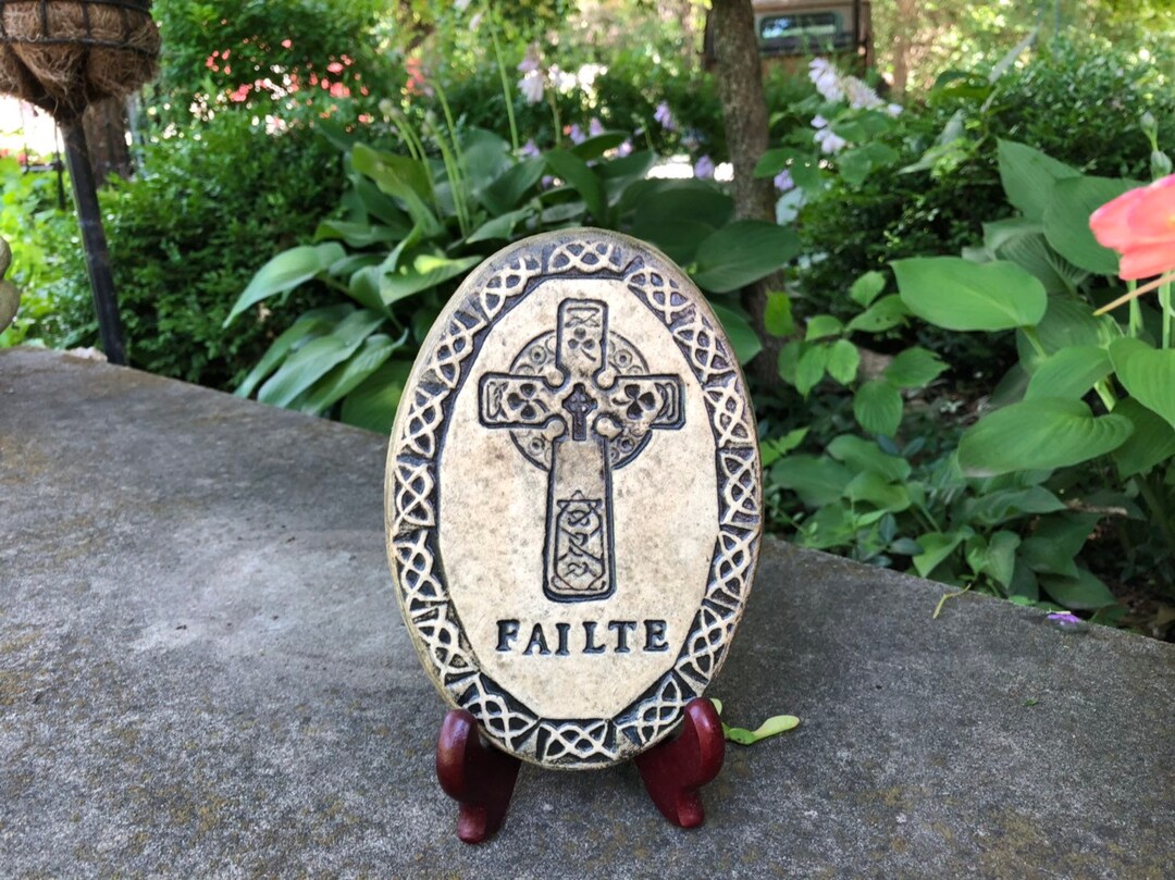 Failte Plaque Celtic Irish Gaelic Welcome St. Patrick's Day Ireland ...