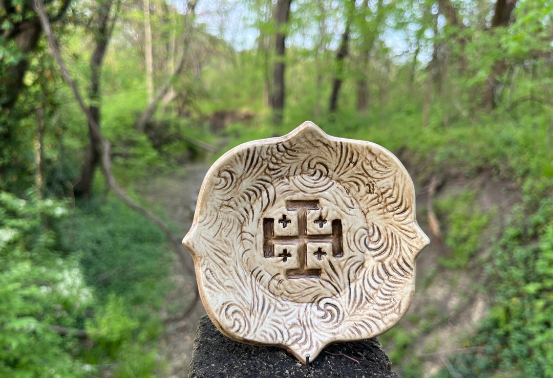 Kairos Cross Jerusalem Cross Prayer Dish Bowl Rosary Bowl Prayer ...