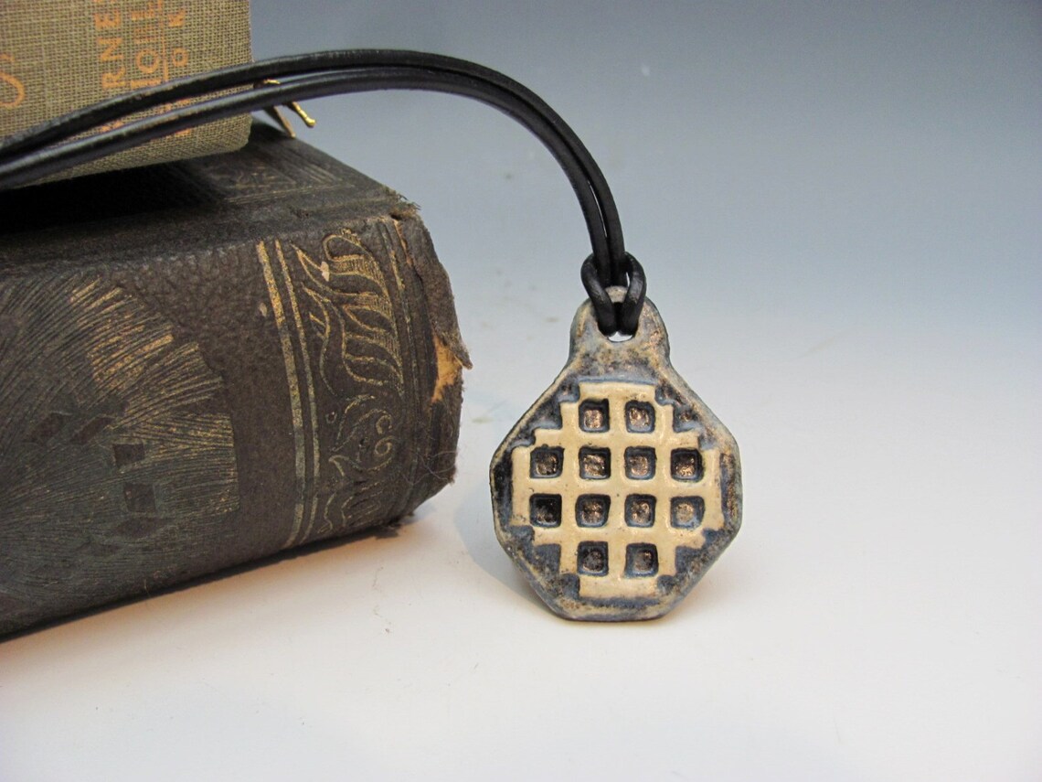 Kairos Jerusalem Cross Pendant Stoneware Stoney Gray Christian Catholic ...