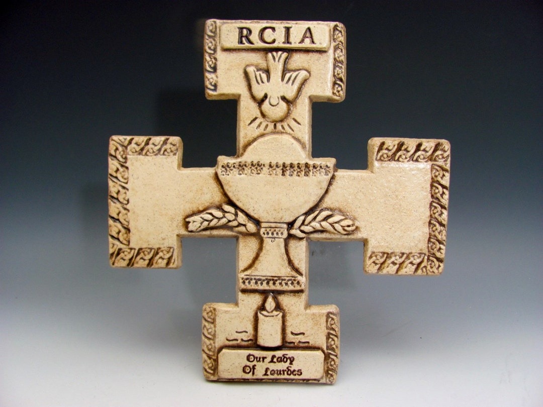 Sacramental RCIA Cross Our Lady of Lourdes Sacramental Baptism ...