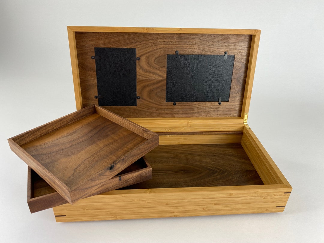 Bamboo & Walnut Memory Box - Etsy
